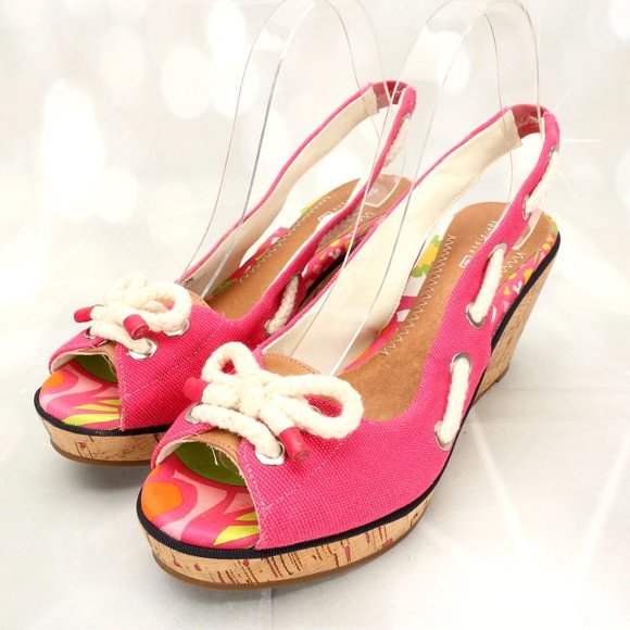Sperry | Shoes | Sperry Designer Slip On Top Sider Slingback Wedge ...